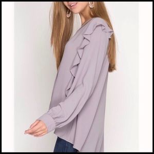 Tops | New Arrivalruffled Low Vneck | Poshmark